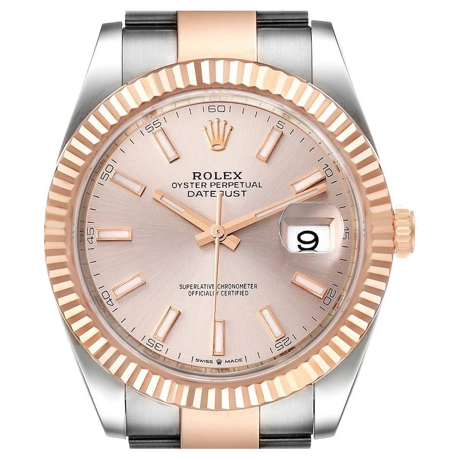 Rolex Sky-Dweller 18 Karat Everose Gold Sundust Dial Watch 326935 at ...