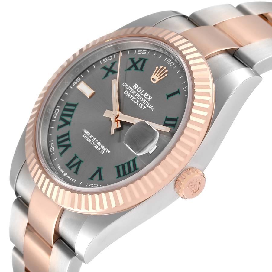 Rolex Datejust 41 Steel Everose Gold Wimbledon Dial Watch 126331 Unworn ...