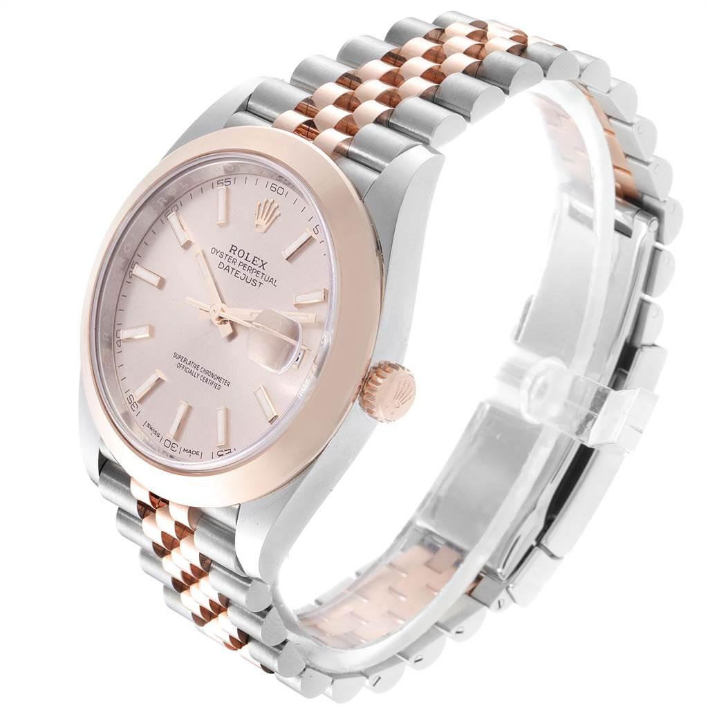 Rolex Datejust 41 Steel Rose Gold Sundust Dial Men’s Watch 126301 Box ...