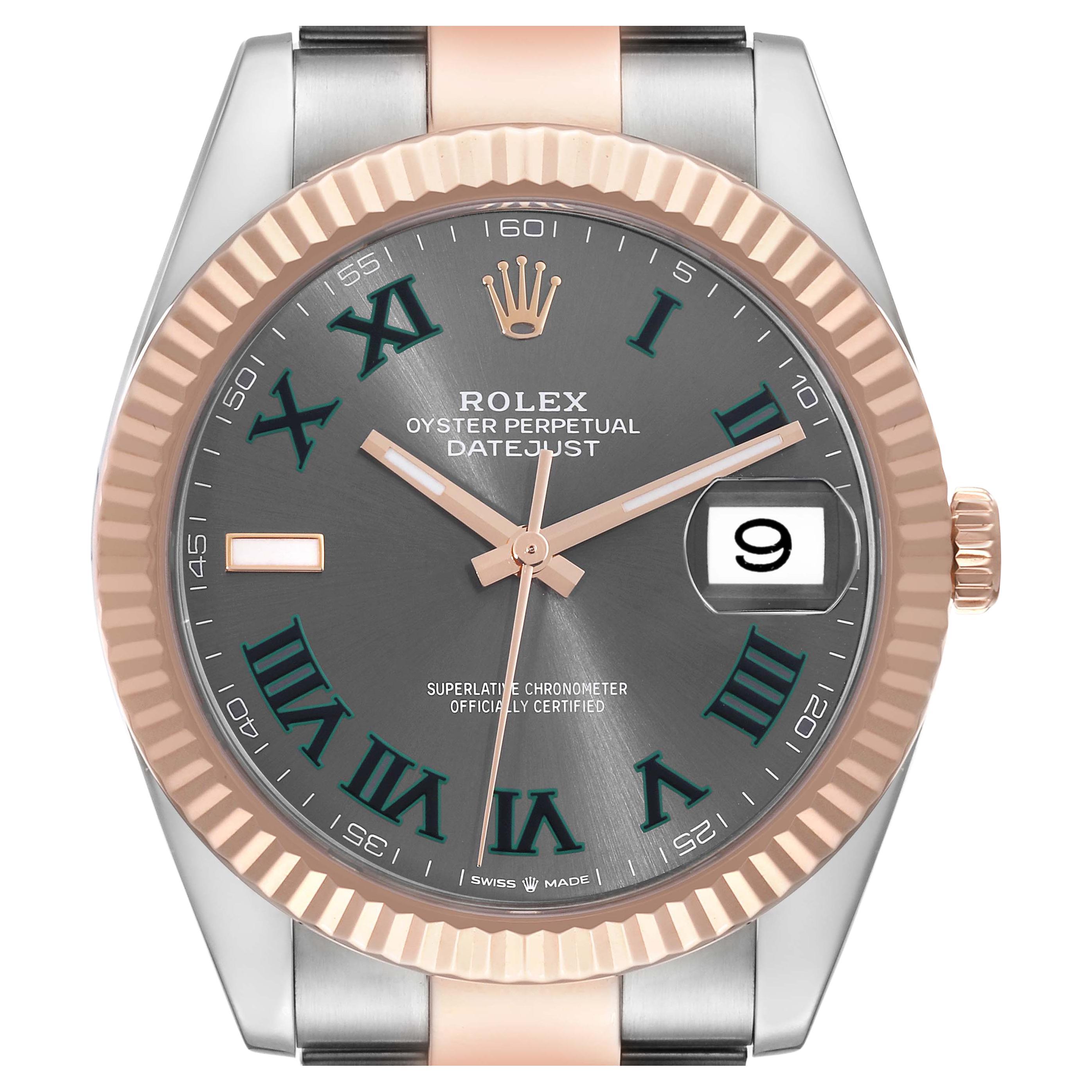 Rolex Datejust Wimbledon Rose Gold - 9 For Sale on 1stDibs