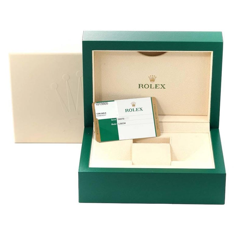 Rolex Datejust 41 Steel White Gold Blue Dial Mens Watch 126334 Box Card ...