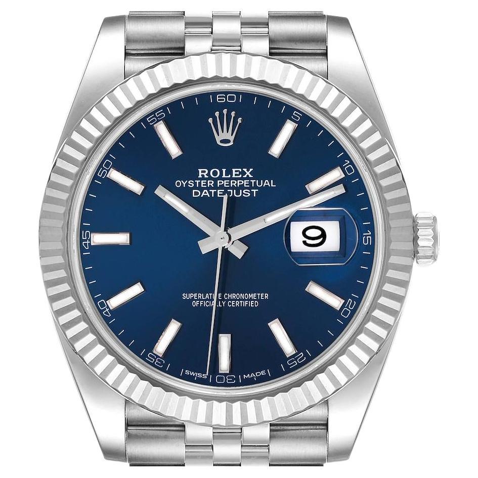Rolex Montre automatique Datejust 41 en or blanc 18 carats, acier et ...