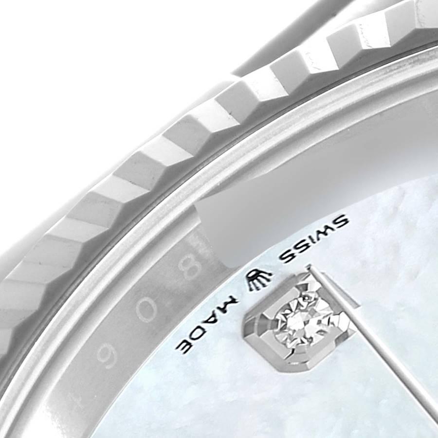 Rolex Datejust 41 Steel White Gold MOP Diamond Dial Mens Watch 126334 ...