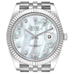 Rolex Datejust Steel Gold Diamond Mens Oyster Bracelet Watch 126334 For ...