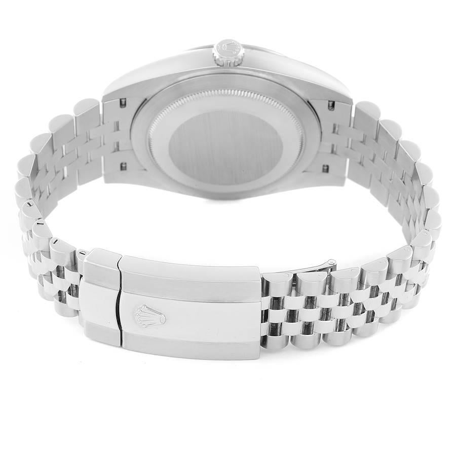 Rolex Datejust 41 Steel White Gold Slate Dial Mens Watch 126334 Box ...