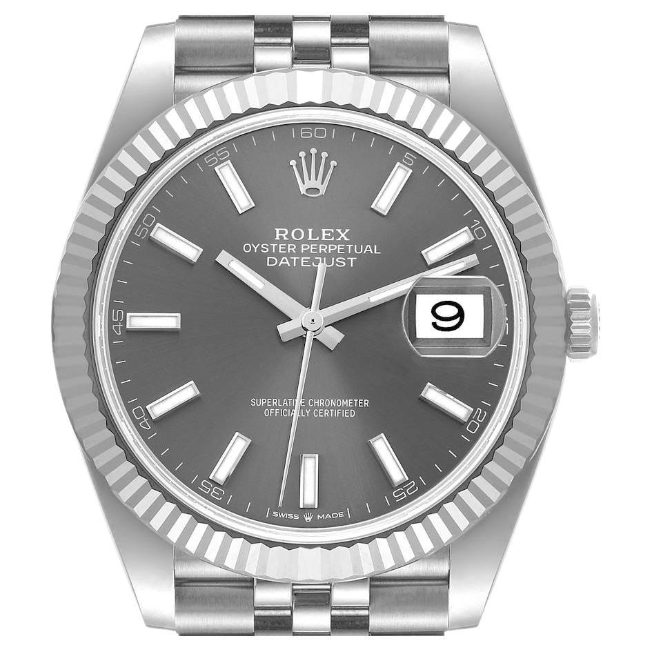 Rolex Datejust 41 Steel White Gold Blue Dial Mens Watch 126334 Unworn ...