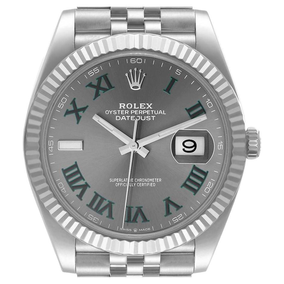 Rolex Datejust 41 Steel White Gold MOP Diamond Mens Watch 126334 Box ...