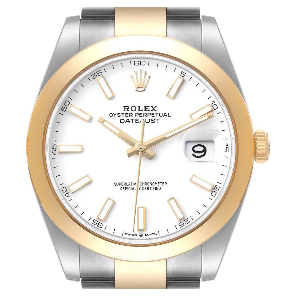 Rolex Datejust 41 Steel Yellow Gold MOP Diamond Dial Mens Watch 126303 ...