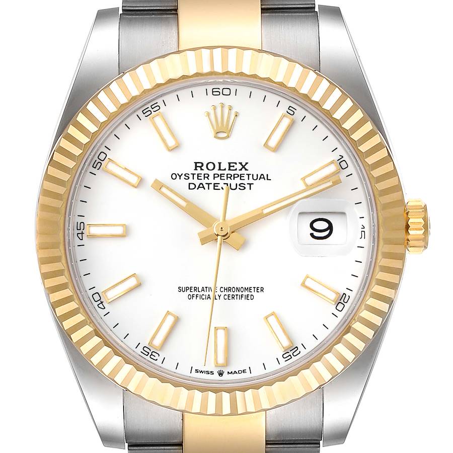 Rolex Datejust 41 126333 Chio 18 Karat Yellow Gold Steel Automatic Men ...