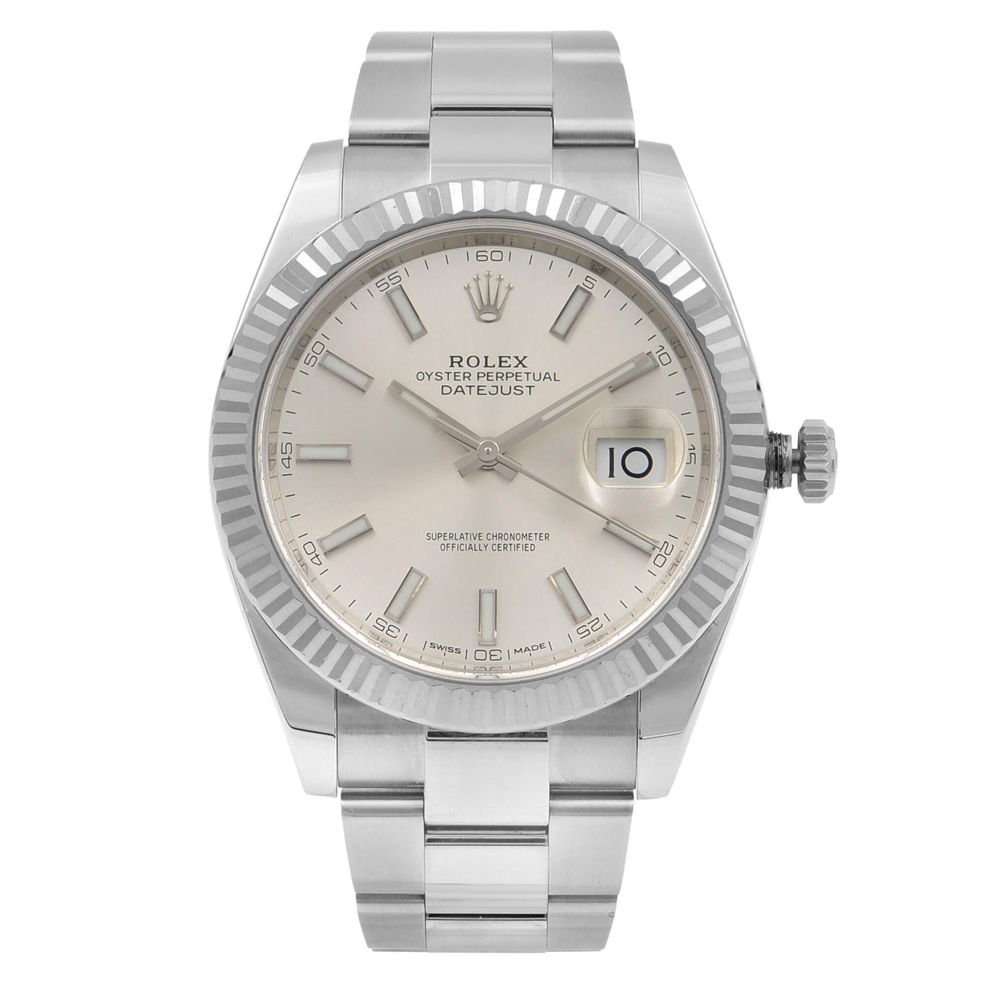 Silver Rolex With White Face - 5 For Sale on 1stDibs