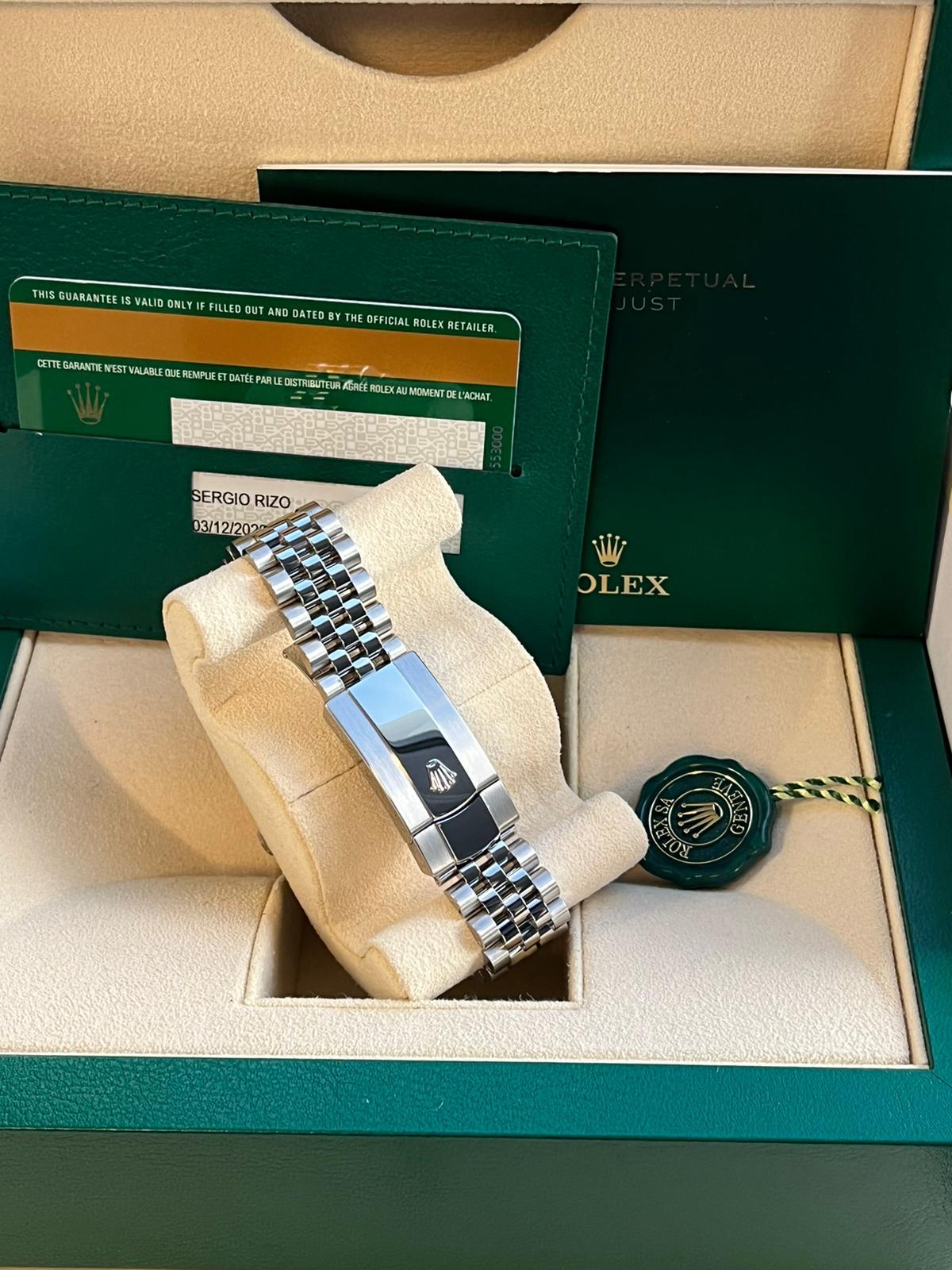 Rolex DateJust Azzurro Blue Roman Dial Fluted Bezel Jubilee Watch ...