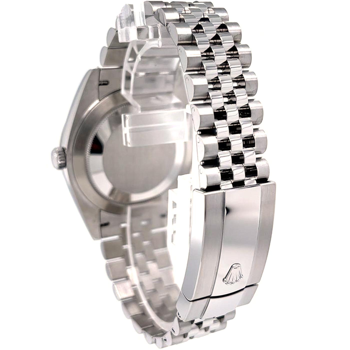 Rolex DateJust Azzurro Blue Roman Dial Fluted Bezel Jubilee Watch ...