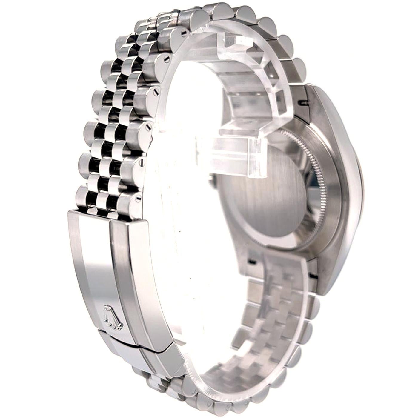 Rolex DateJust Azzurro Blue Roman Dial Fluted Bezel Jubilee Watch ...