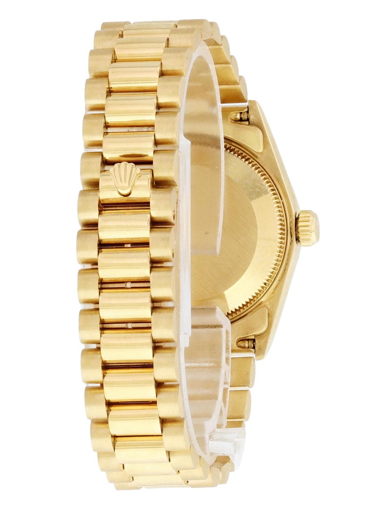 Rolex DateJust 68258 18K President Diamond Dial and Bezel Midsize ...