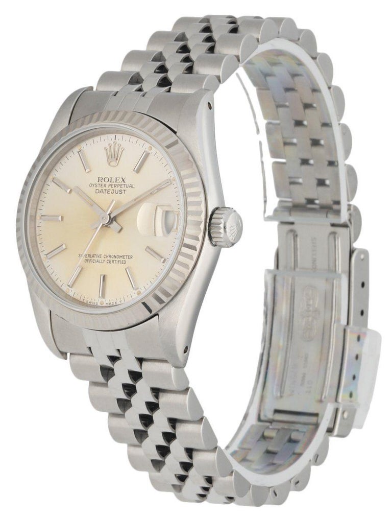 Rolex Datejust 68274 Stainless Steel Midsize Watch For Sale at 1stDibs