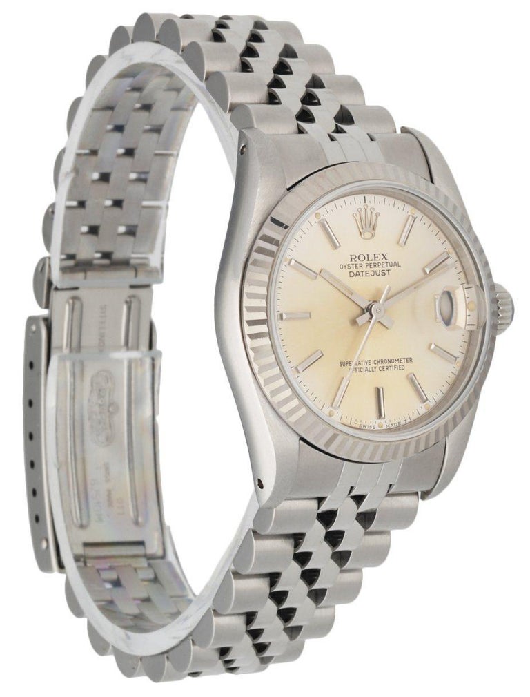 Rolex Datejust 68274 Stainless Steel Midsize Watch For Sale at 1stDibs