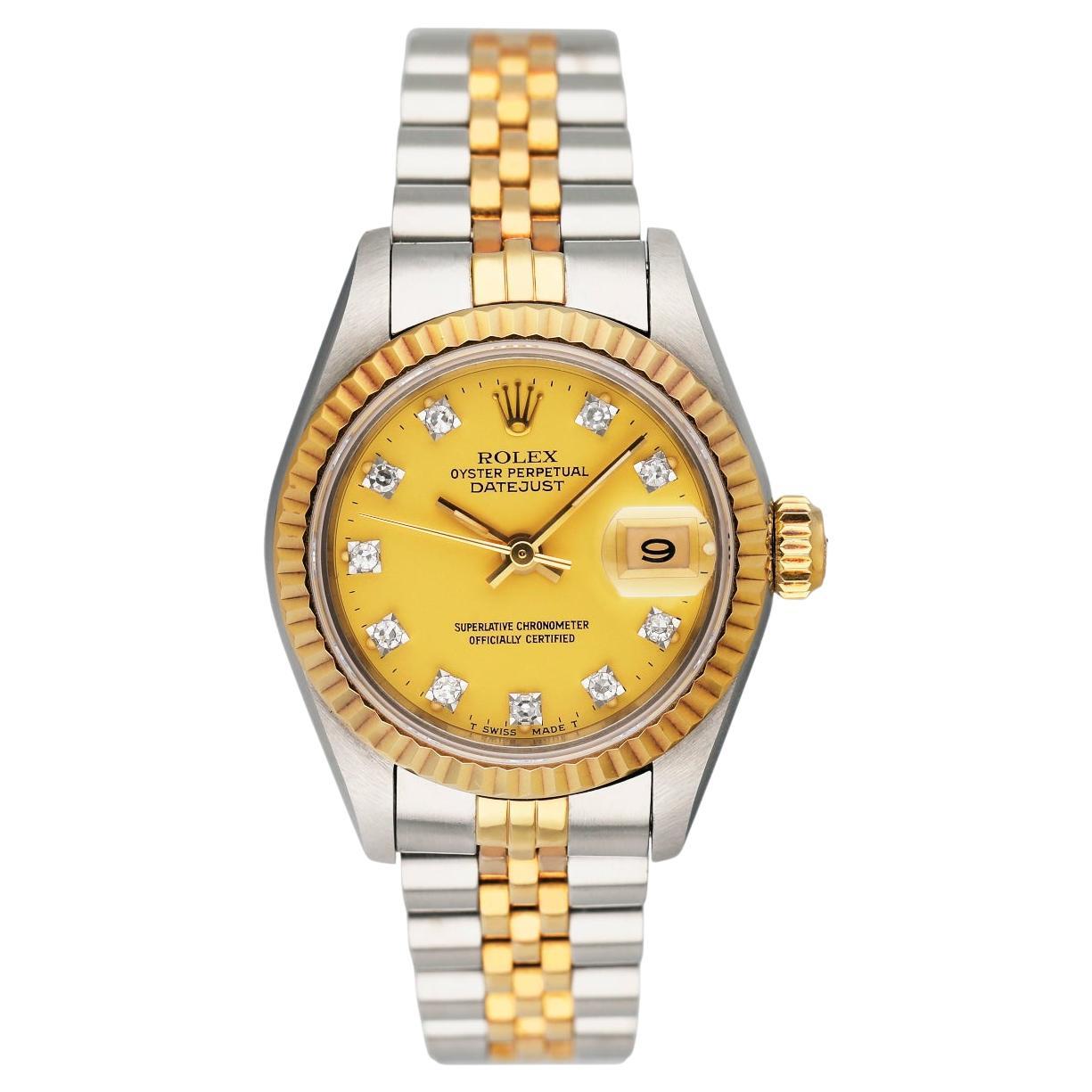 Rolex Datejust 69173 Jubilee Diamond Dial Ladies Watch For Sale at 1stDibs
