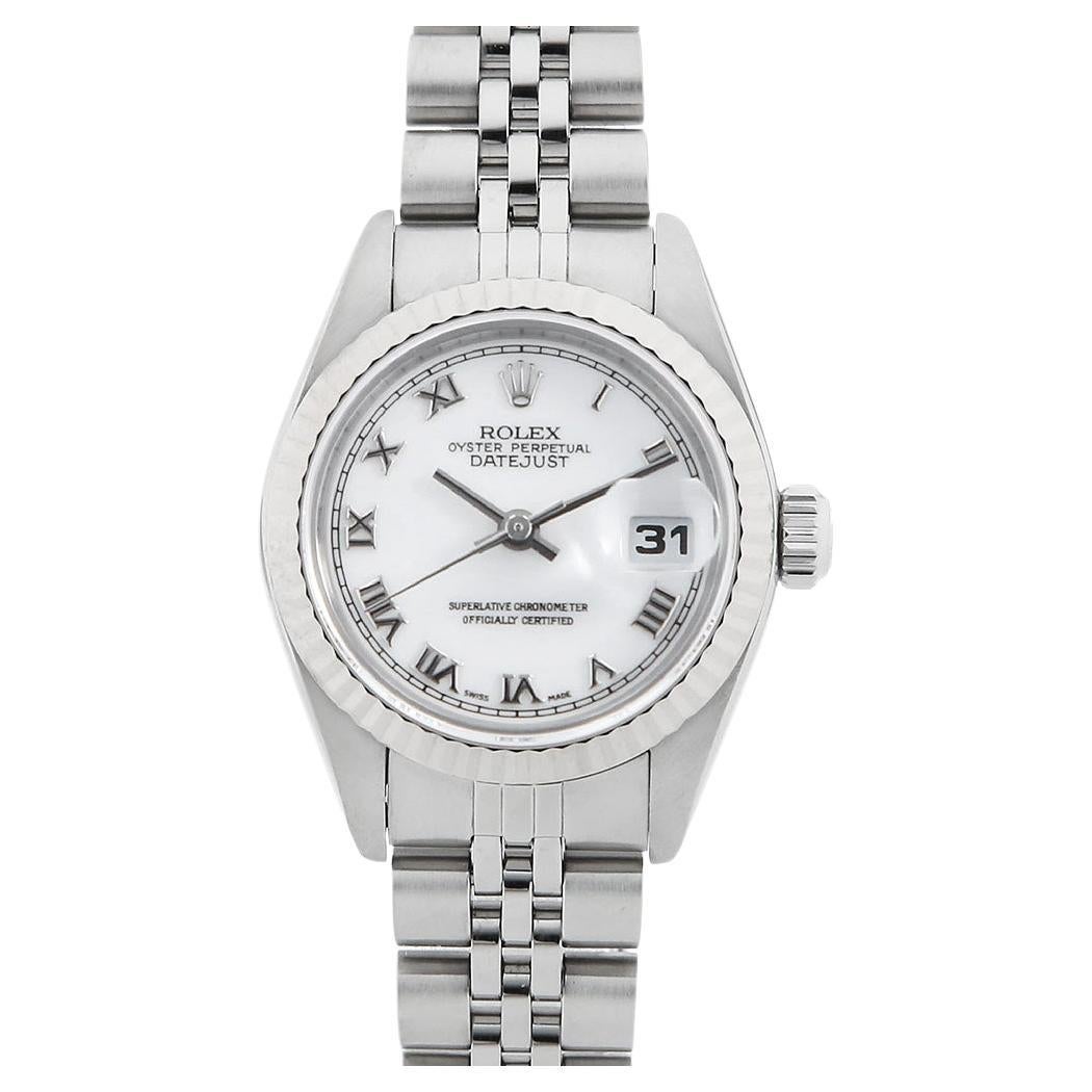 Rolex Datejust 79174 F-Series Ladies White Roman Dial Pre-Owned Elegant ...