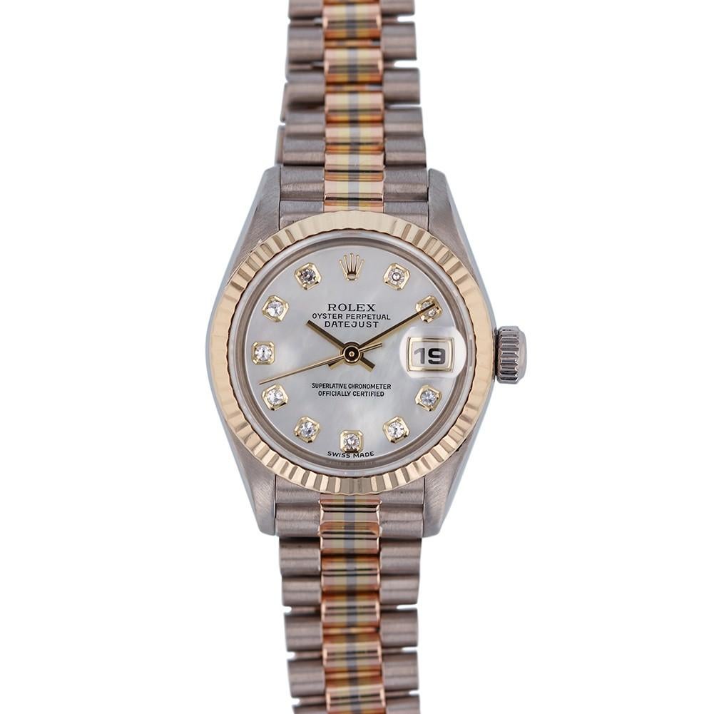 Rolex Datejust 79179 with Band, Yellow-Gold Bezel and Diamond Dial For ...