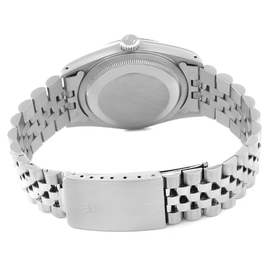 Rolex Datejust Blue Vignette Diamond Dial Mens Watch 16234 Box Papers ...