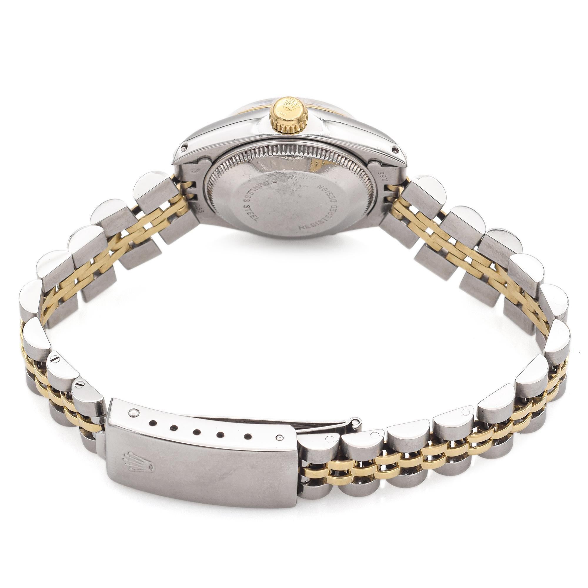 Rolex Datejust Chevy Diamond Dial Steel and 14K Gold Ladies Watch For ...