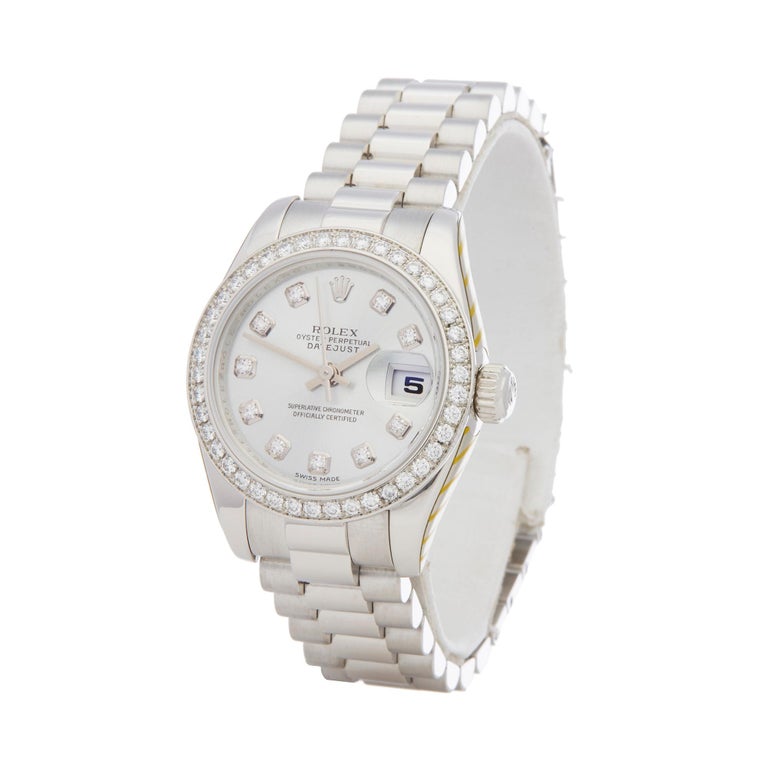 Rolex DateJust Diamond Platinum 179136 at 1stDibs