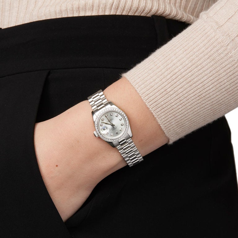 Rolex DateJust Diamond Platinum 179136 at 1stDibs