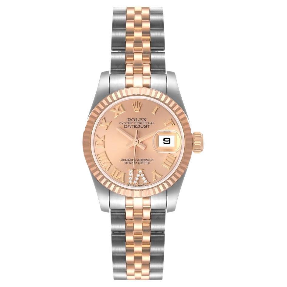 Rolex Datejust Steel and Everose Gold For Sale at 1stDibs | blue ...