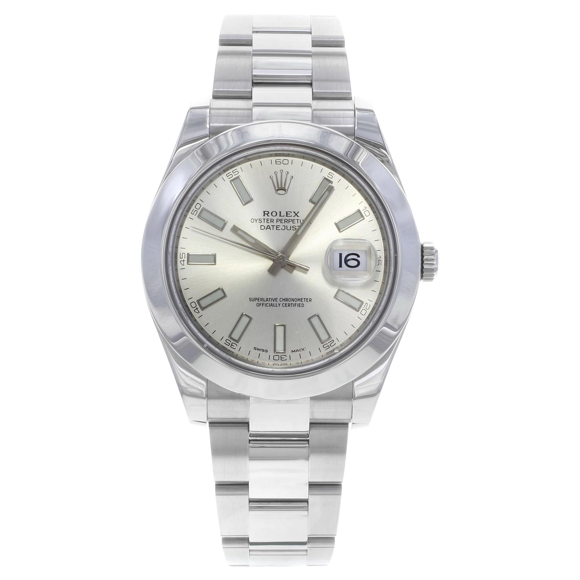 Rolex Datejust Ii Silver Dial 116300 - 4 For Sale on 1stDibs