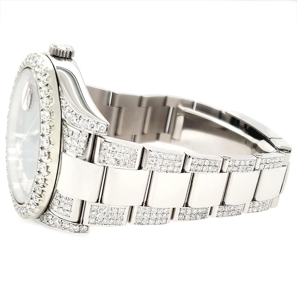 Rolex Datejust II 8.3ct Diamonds with Chocolate Baguette Dial Box ...