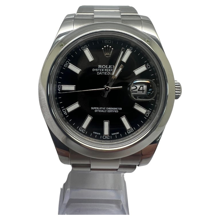 Rolex Datejust II Black Men's Watch, 116300 For Sale at 1stDibs