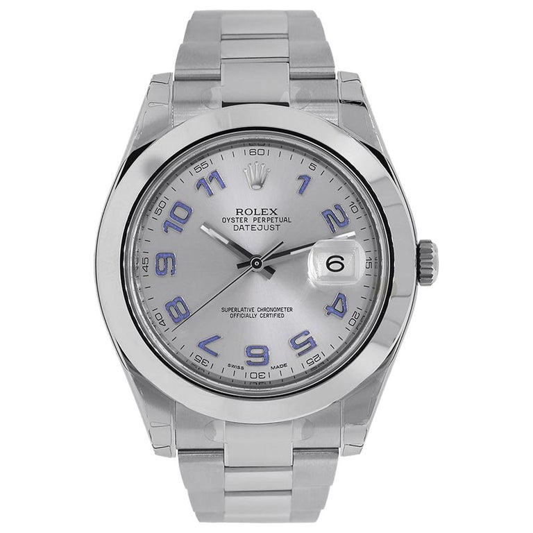 Rolex Datejust II Stainless Steel Smooth Bezel Watch 116300GAO For Sale ...
