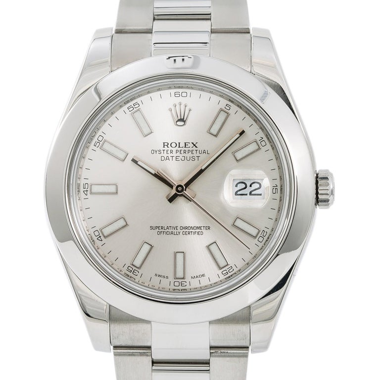 Rolex Datejust II 116300, Silver Dial Certified Authentic For Sale at ...