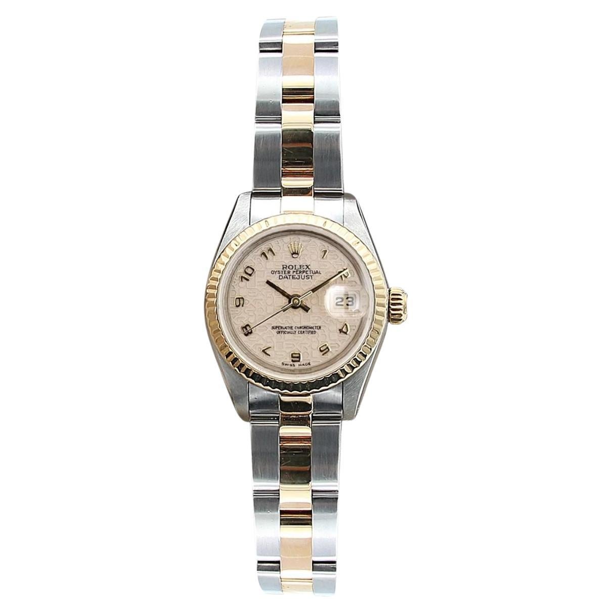 Rolex Datejust Lady 69173 Steel/Gold, Cream Dial, Oyster Bracelet, Full ...