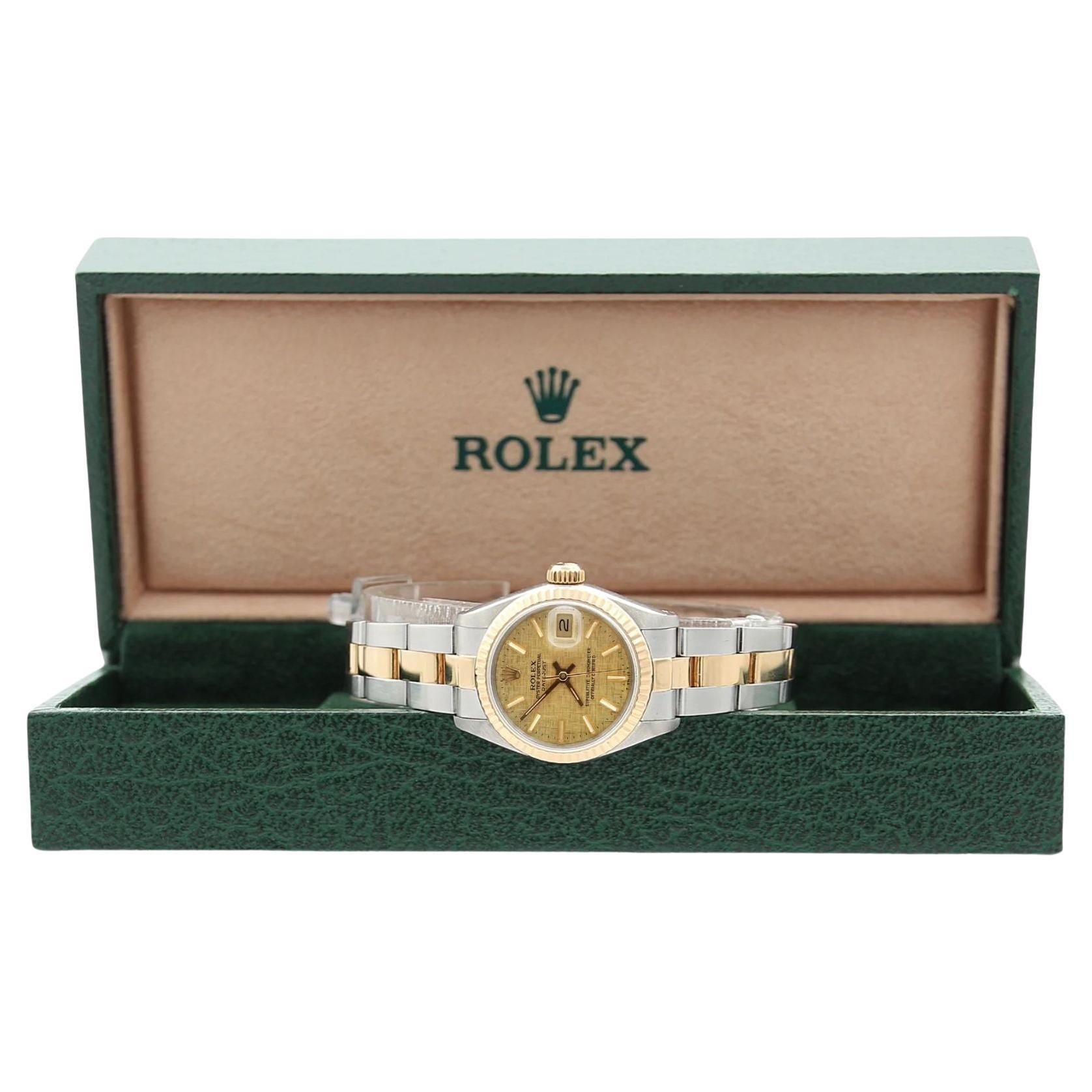 Rolex Datejust Lady 69173 Steel/Gold, Oyster, Champagne Dial - Full Set ...