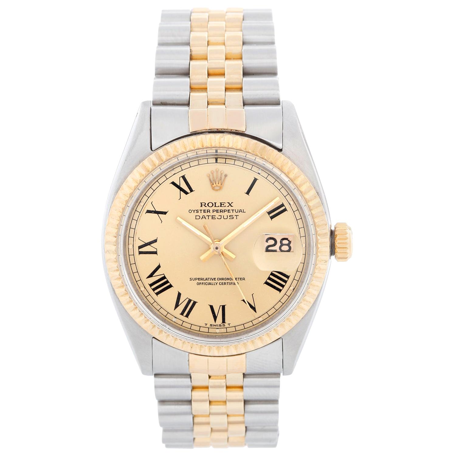 Men's Rolex Datejust 2-Tone Watch 16013 For Sale at 1stDibs