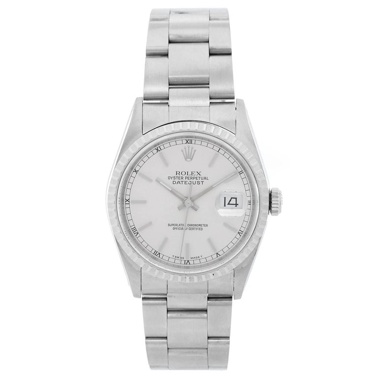 Rolex Stainless Steel Datejust Automatic Wristwatch Ref 16220 at 1stDibs