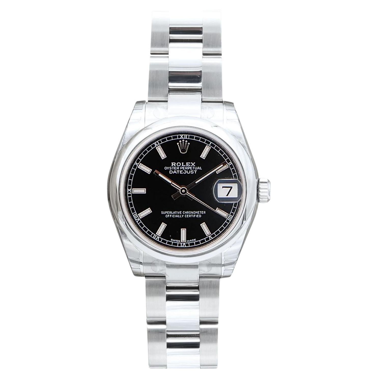 Rolex Datejust Mid-Size 178240 with Black Dial, Full Set - Timeless ...
