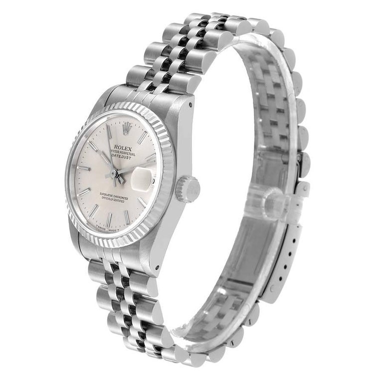 Rolex Datejust Midsize 31 Silver Dial Ladies Watch 68274 Box Papers at ...