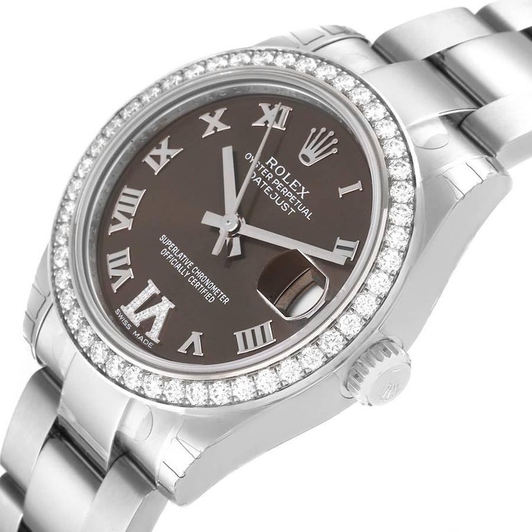 Rolex Datejust Midsize 31 Steel Diamond Ladies Watch 178384 Unworn For ...