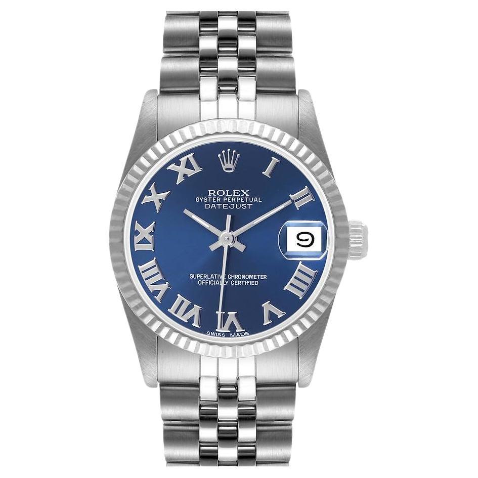 Rolex 2003 Full Set Mint Condition Midsize Datejust Blue Dial Watch at ...