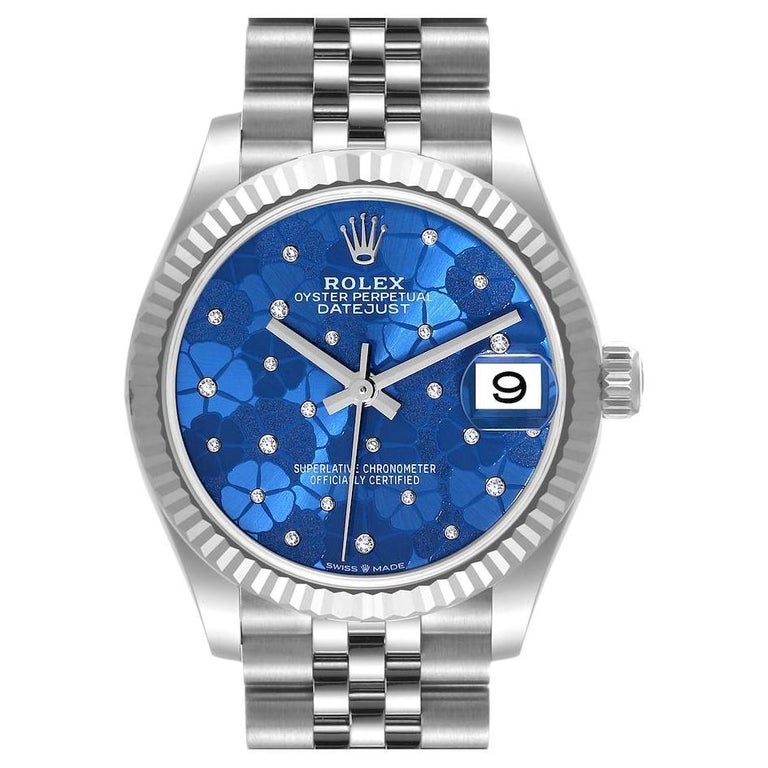 Rolex Datejust Midsize 31 Steel White Gold Blue Dial Watch 278274 ...