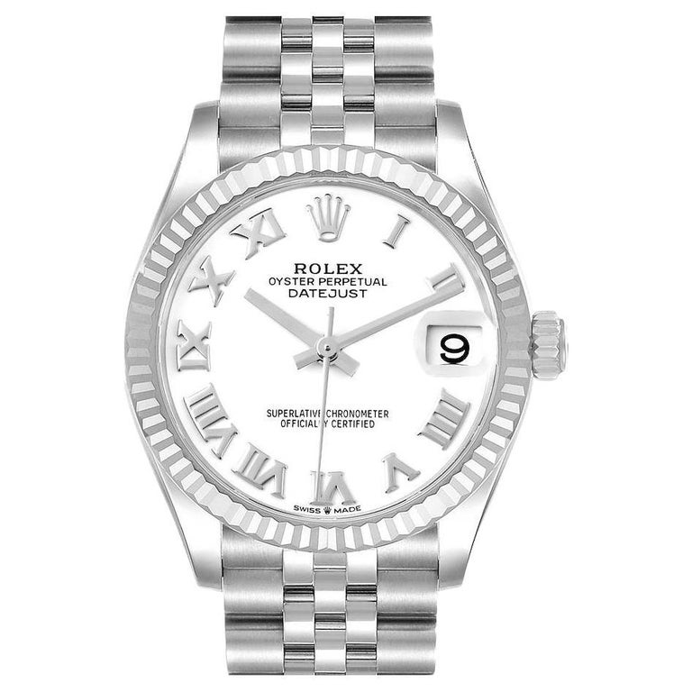 Rolex Datejust Midsize 31 Steel White Gold White Dial Watch 278274 ...