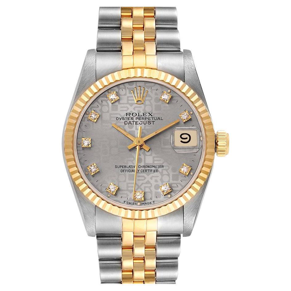 Rolex Datejust 68273 Diamond Dial Ladies Watch For Sale at 1stDibs