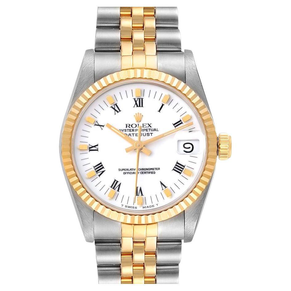 Rolex Datejust 31 Midsize Steel 18 Karat Yellow Gold Diamond Watch ...