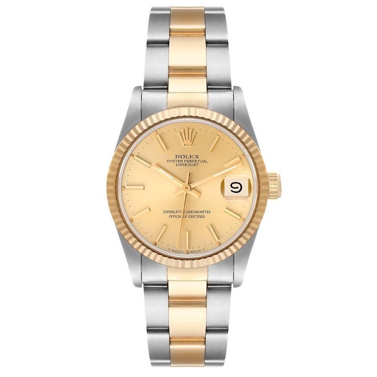 Rolex Datejust Midsize 31mm Steel Yellow Gold Ladies Watch 68273 For ...
