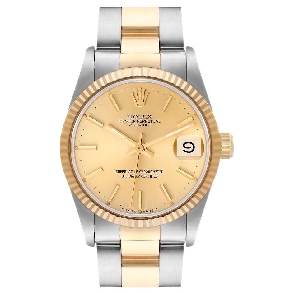 Rolex Datejust 31 Midsize Steel Yellow Gold Diamond Ladies Watch 278383 ...