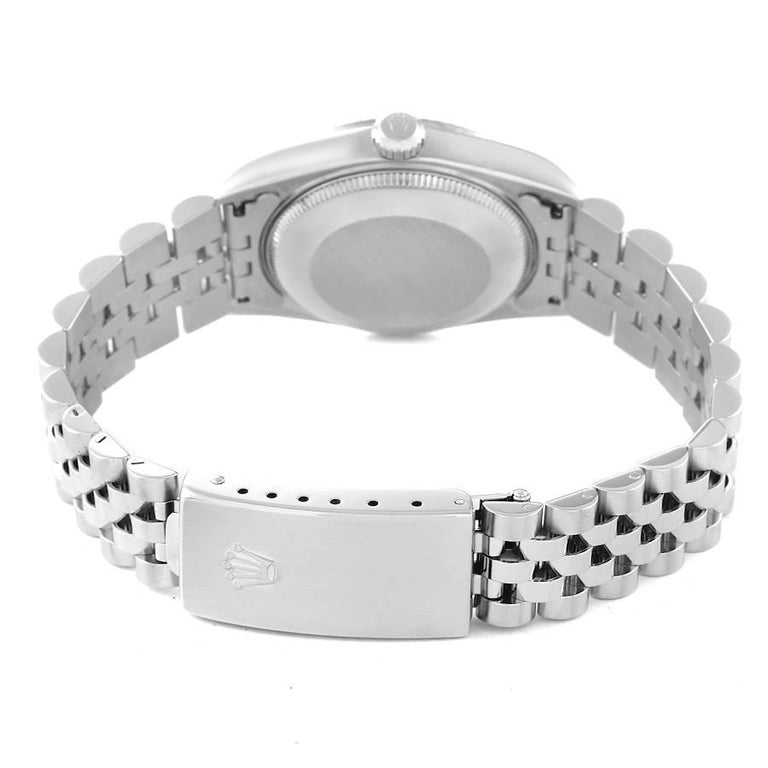 Rolex Datejust Midsize Steel White Gold Black Dial Ladies Watch 78274 ...