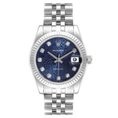 Rolex Stainless Steel Datejust Diamond Dial Watch 178274 For Sale at ...