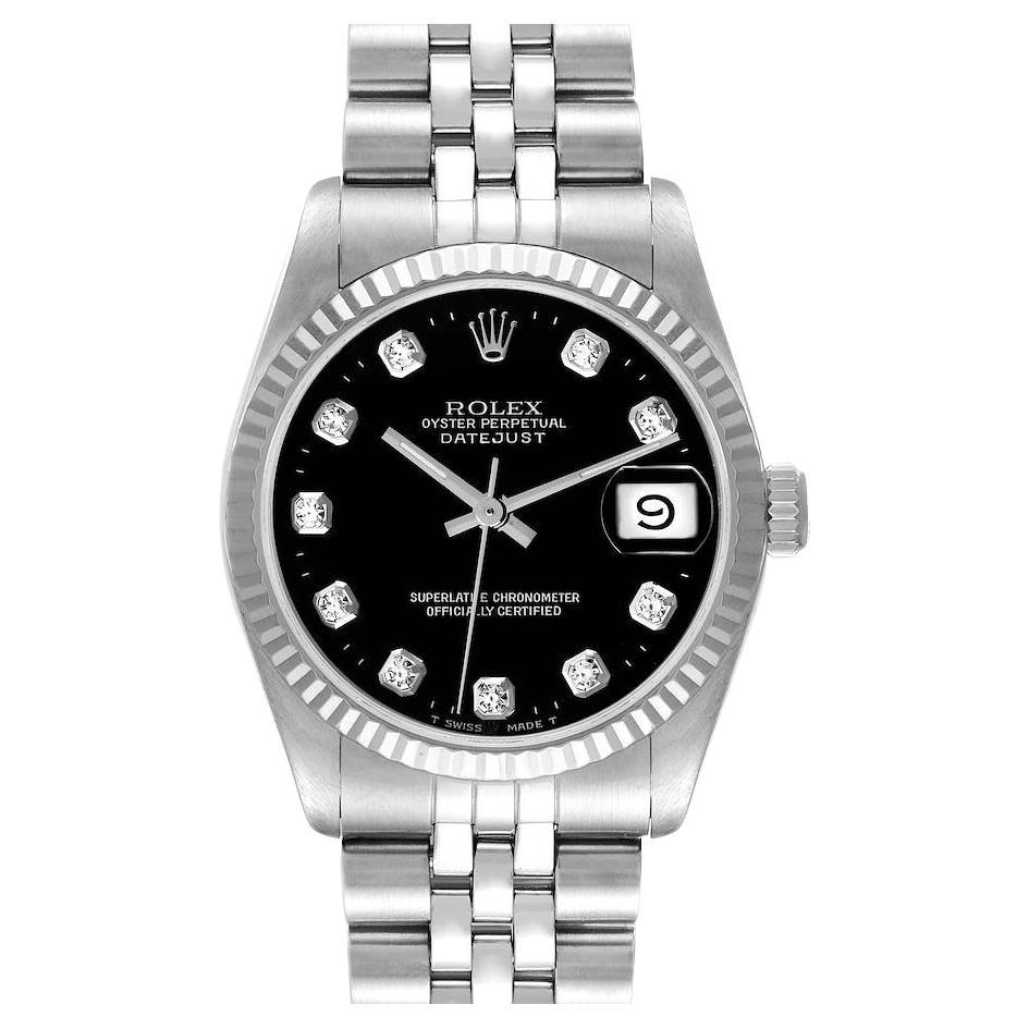 Rolex Datejust Midsize 31 Steel White Gold Silver Dial Ladies Watch ...